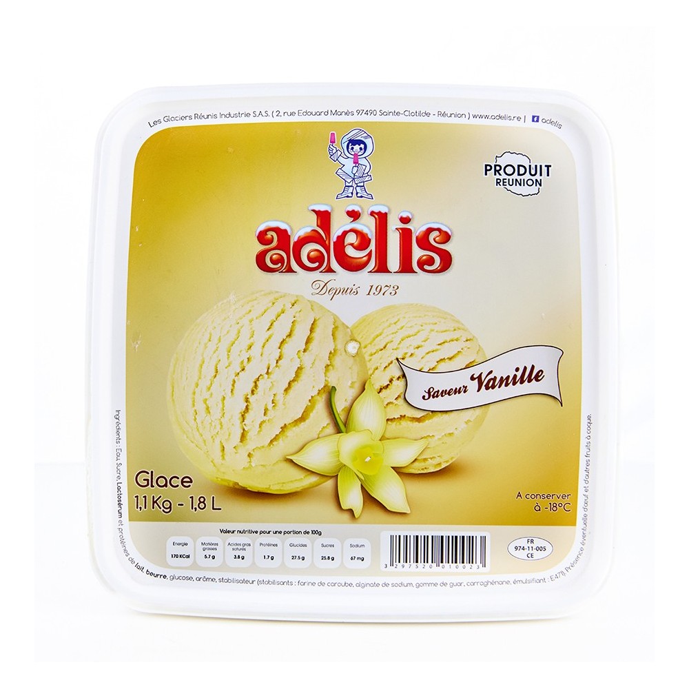 Créme glacée vanille - ADELIS - 1,8L - Drive Z'eclerc