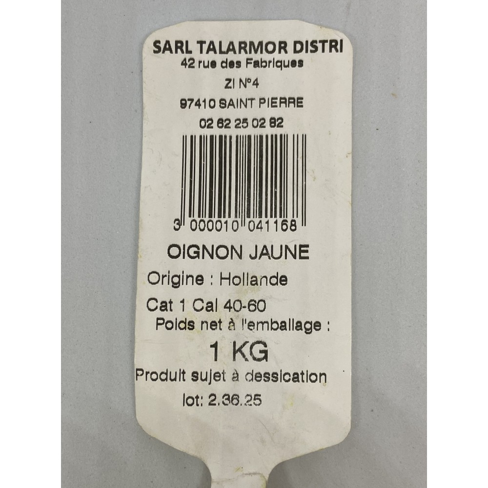 Oignons Jaunes Filet - Talarmor -1KG - Drive Z'eclerc