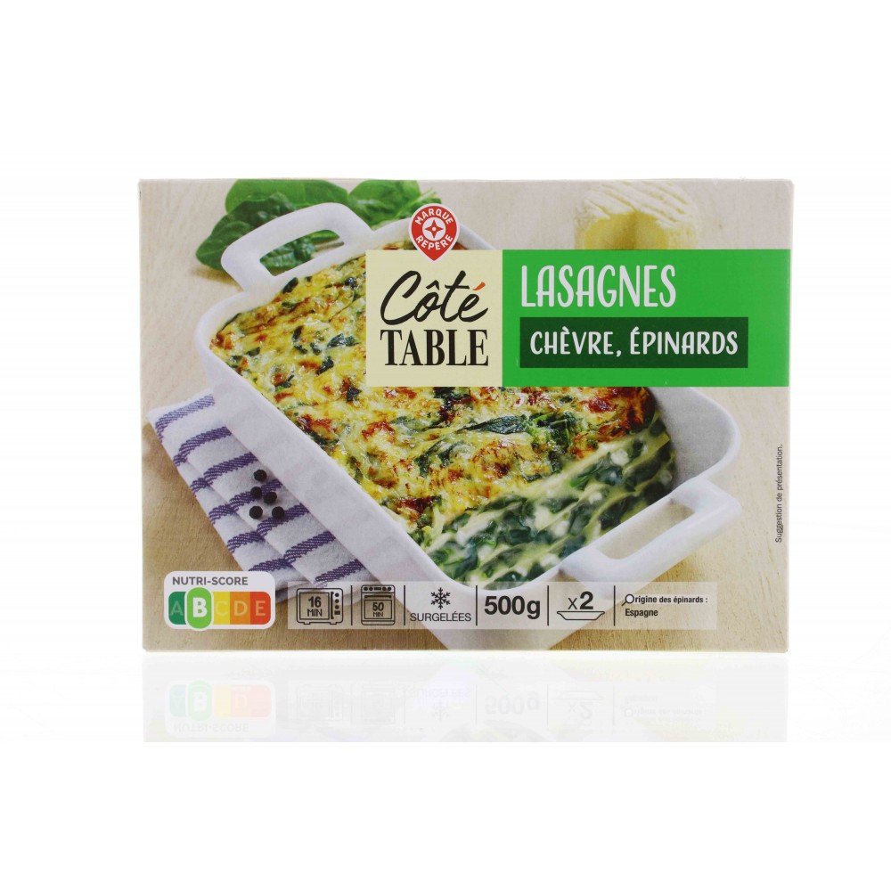 LASAGNES CHEVRE EPINARDS-COTE TABLE-500G - Drive Z'eclerc